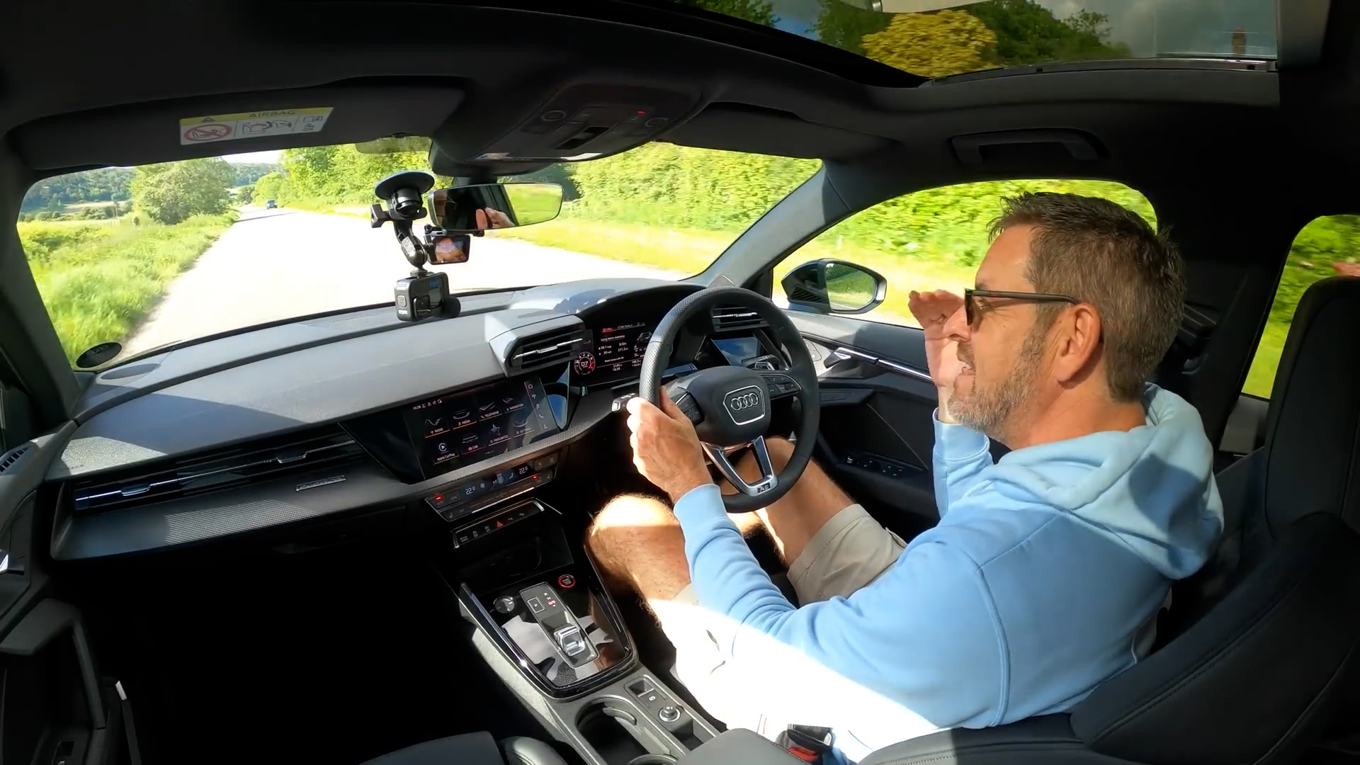Testing the acceleration and launch control of the Audi RS3