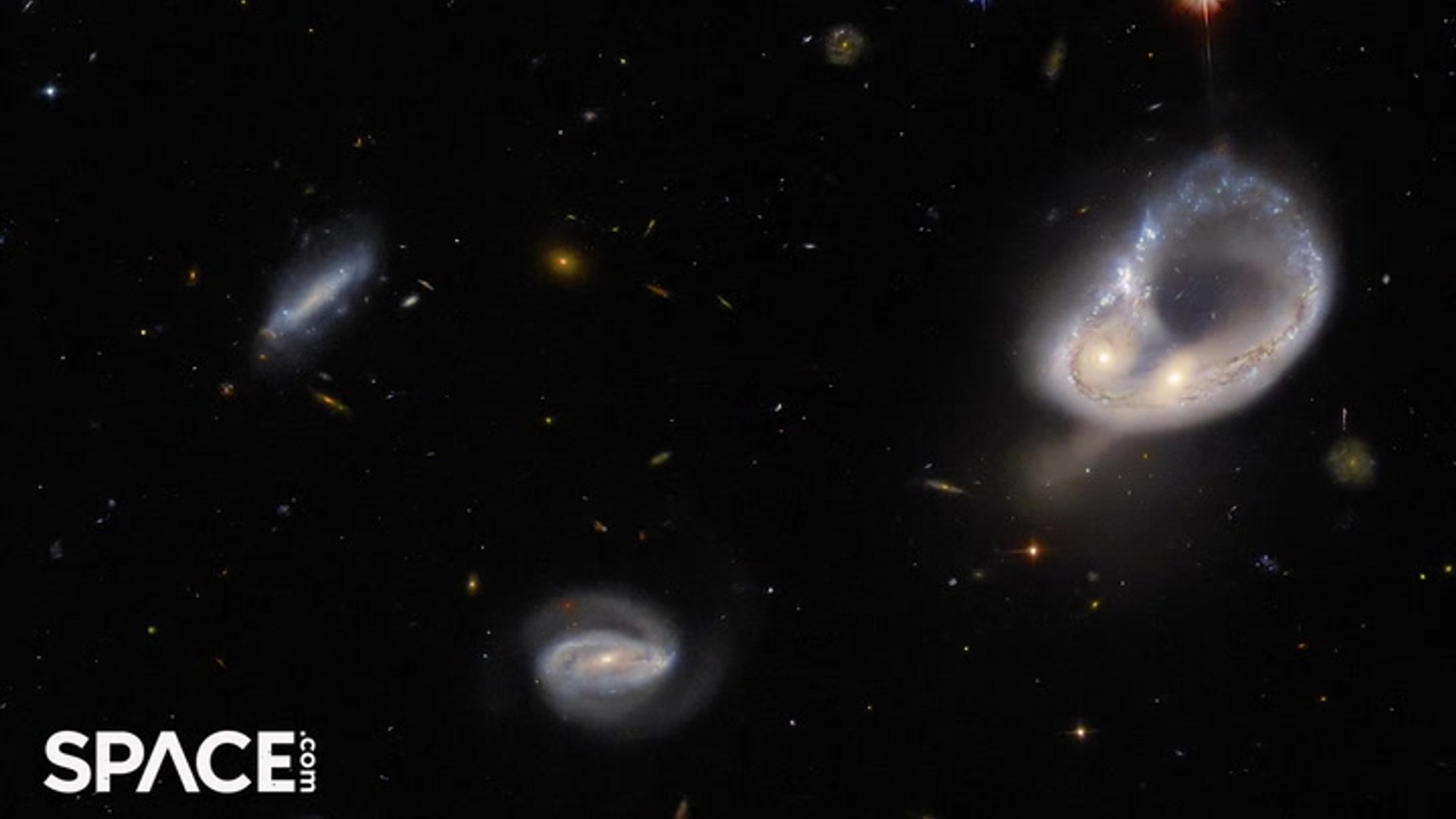 Hubble captures stunning views of a galaxy merger