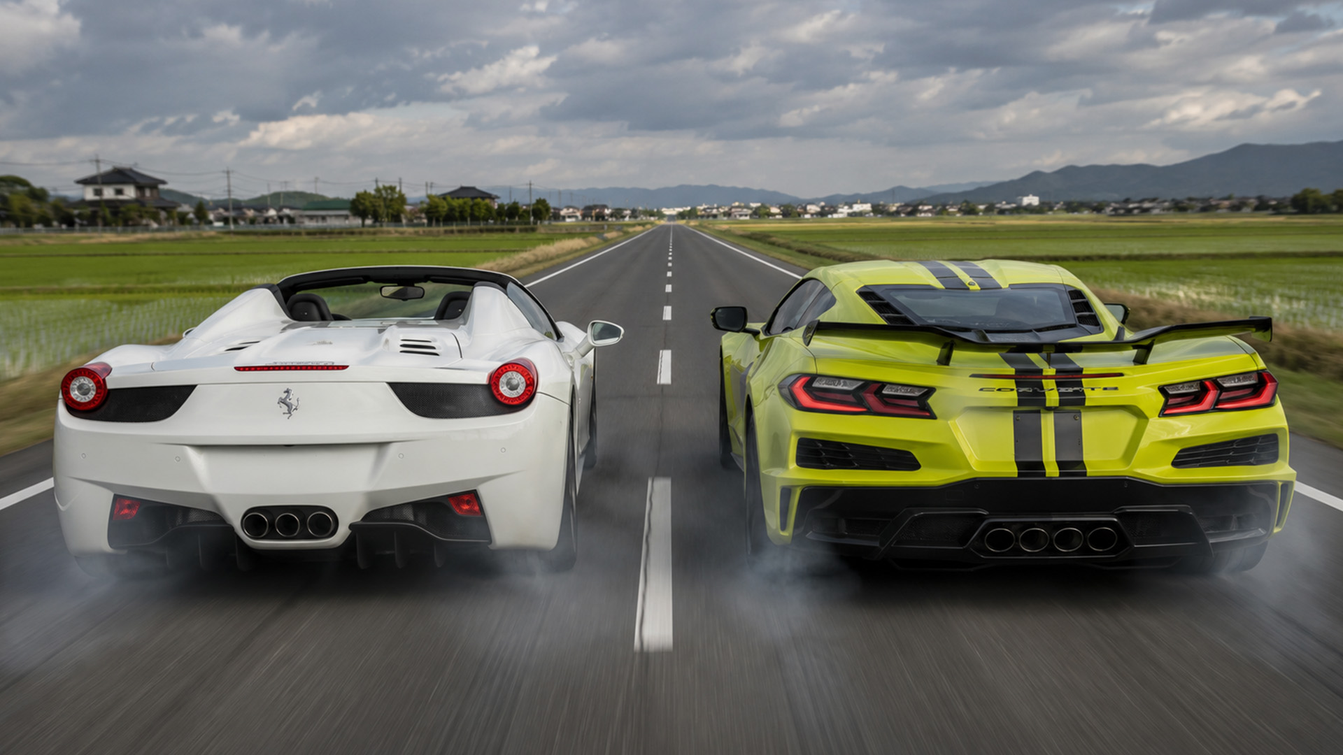 Is Ferrari 458 Spider faster than Corvette C8 Z06?