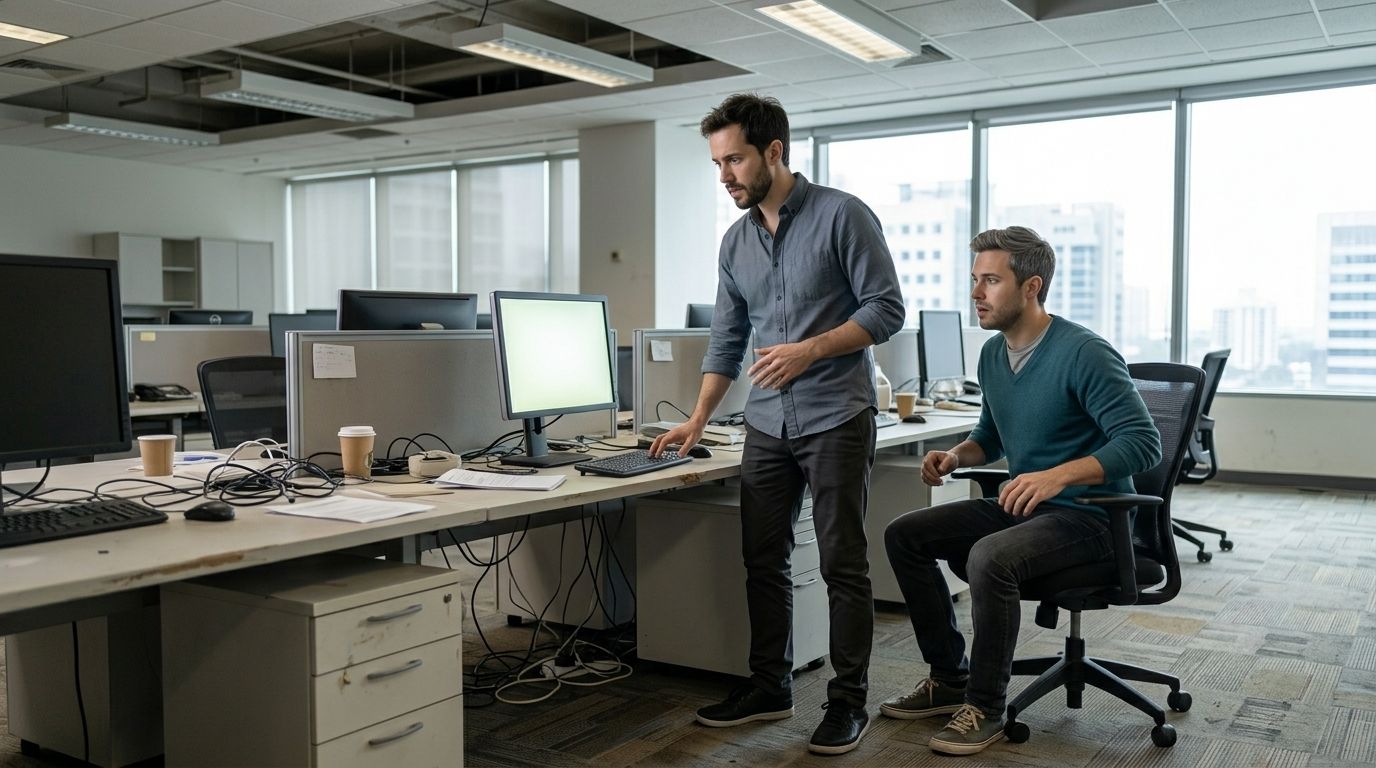 An open screen that upended the office