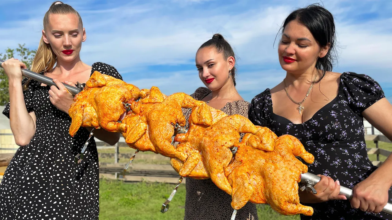 Rotisserie chicken cooked on a custom bike: Tender chicken feet for the ...