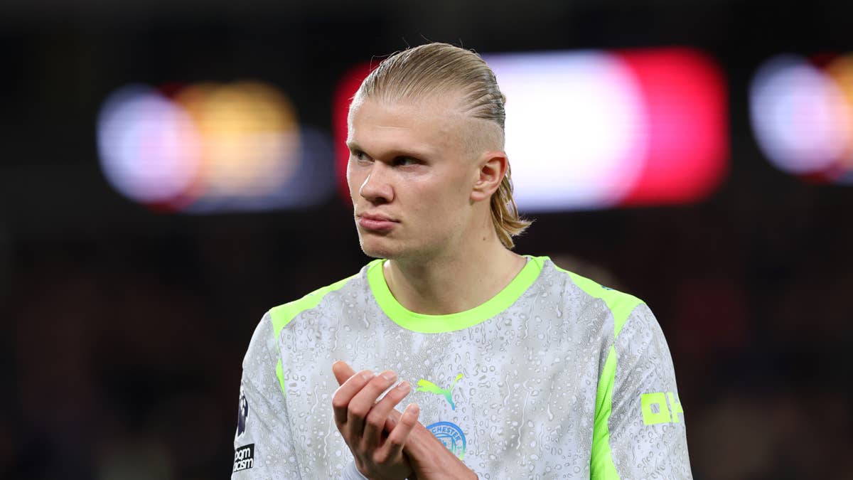 Why is Erling Haaland not playing today for Manchester City vs Aston Villa?