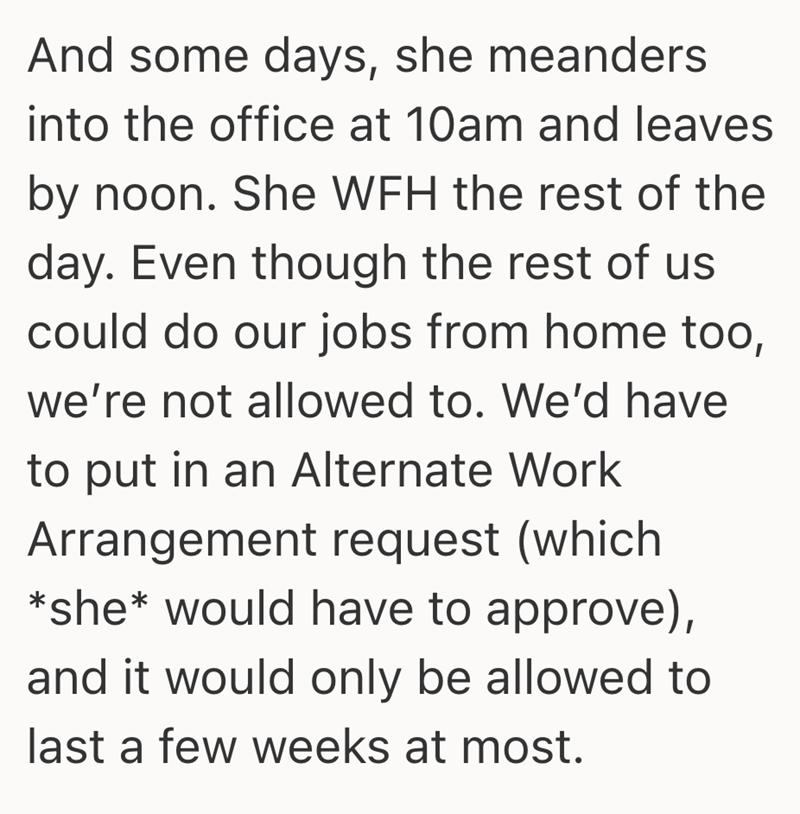 Boss leaves every day at 2pm because of her 'kids,' despite not ...