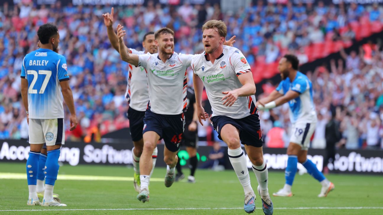 Bolton promoted to Championship after thrashing Stockport in League One ...
