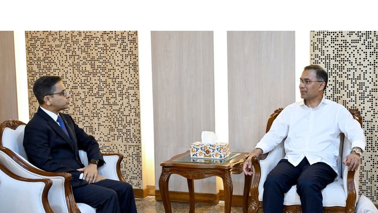 Indian envoy Pranay Verma's farewell call on Bangladesh PM Rahman