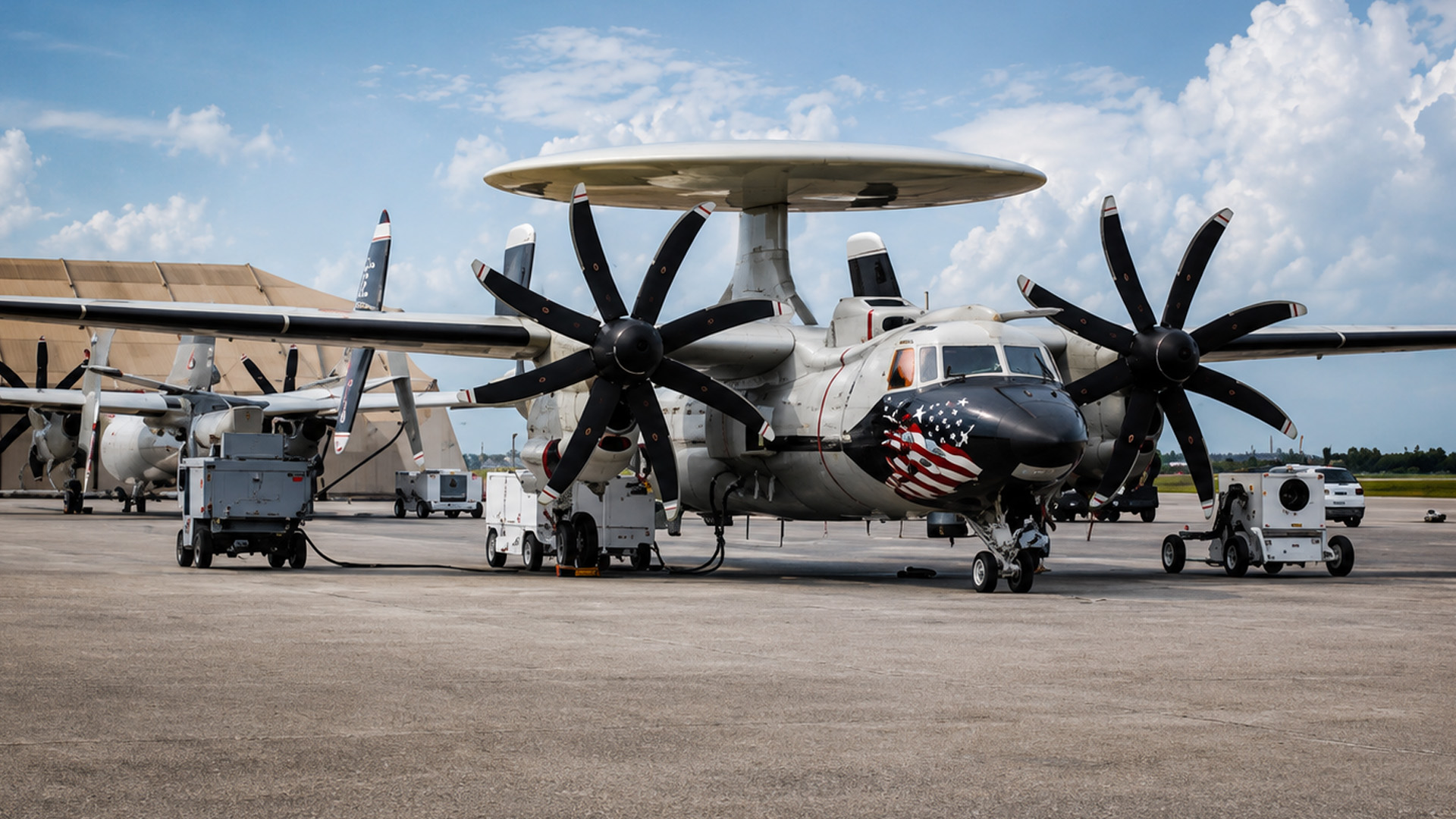 US military uses airborne radar aircraft in training