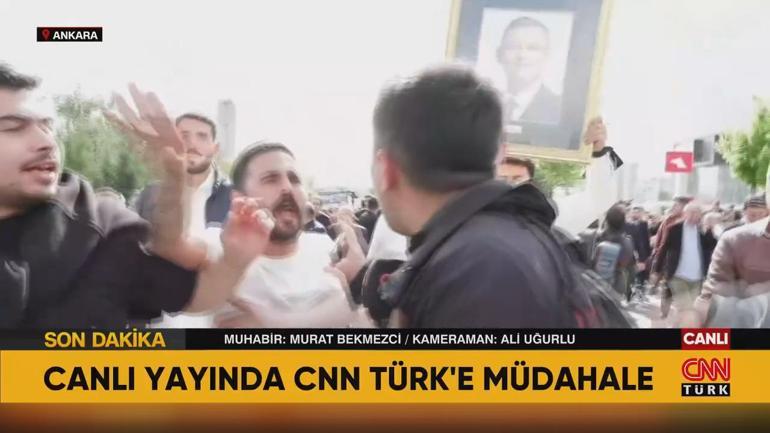 SON DAKİKA HABERİ: CNN Türk muhabirine müdahale! 'Ali Mahir Başarır sol ...