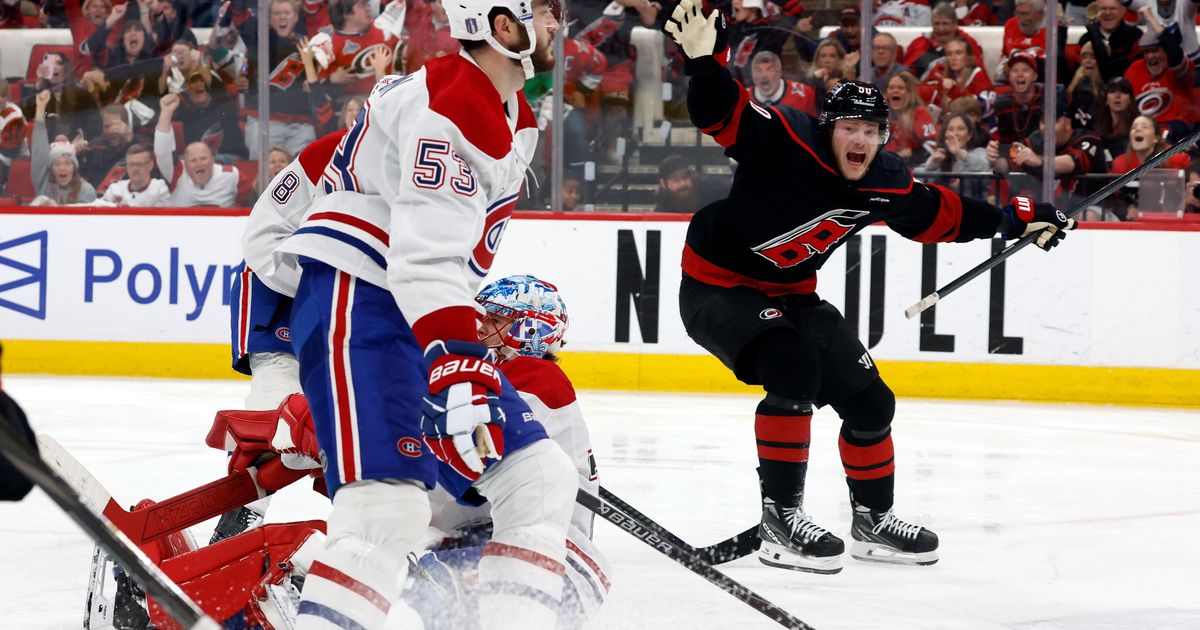 Ehlers delivers for Hurricanes in Game 2 victory over Canadiens to even ...
