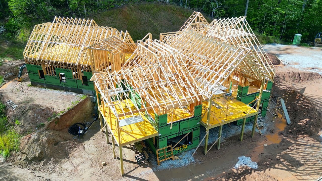 Giant roof takes shape