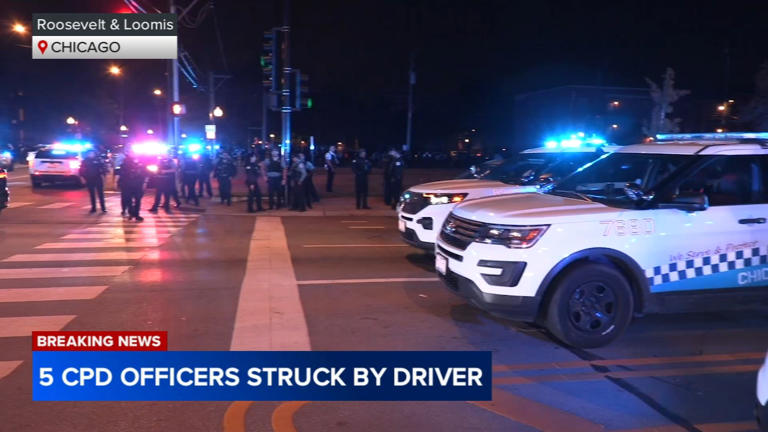 5 Chicago police officers struck by car amid after-prom 'teen takeover ...