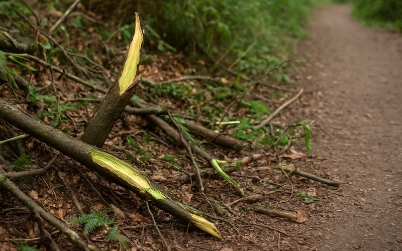 Signs an animal has been following you on the trail