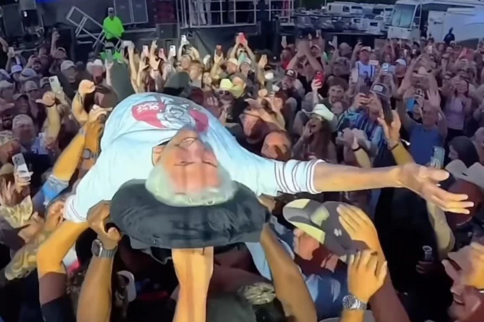 A grandma set a crowd surfing world record at Rock the Country concert
