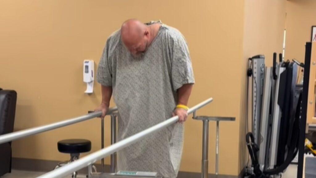 10x strongman competitor Nick Best begins walking in recovery post ...