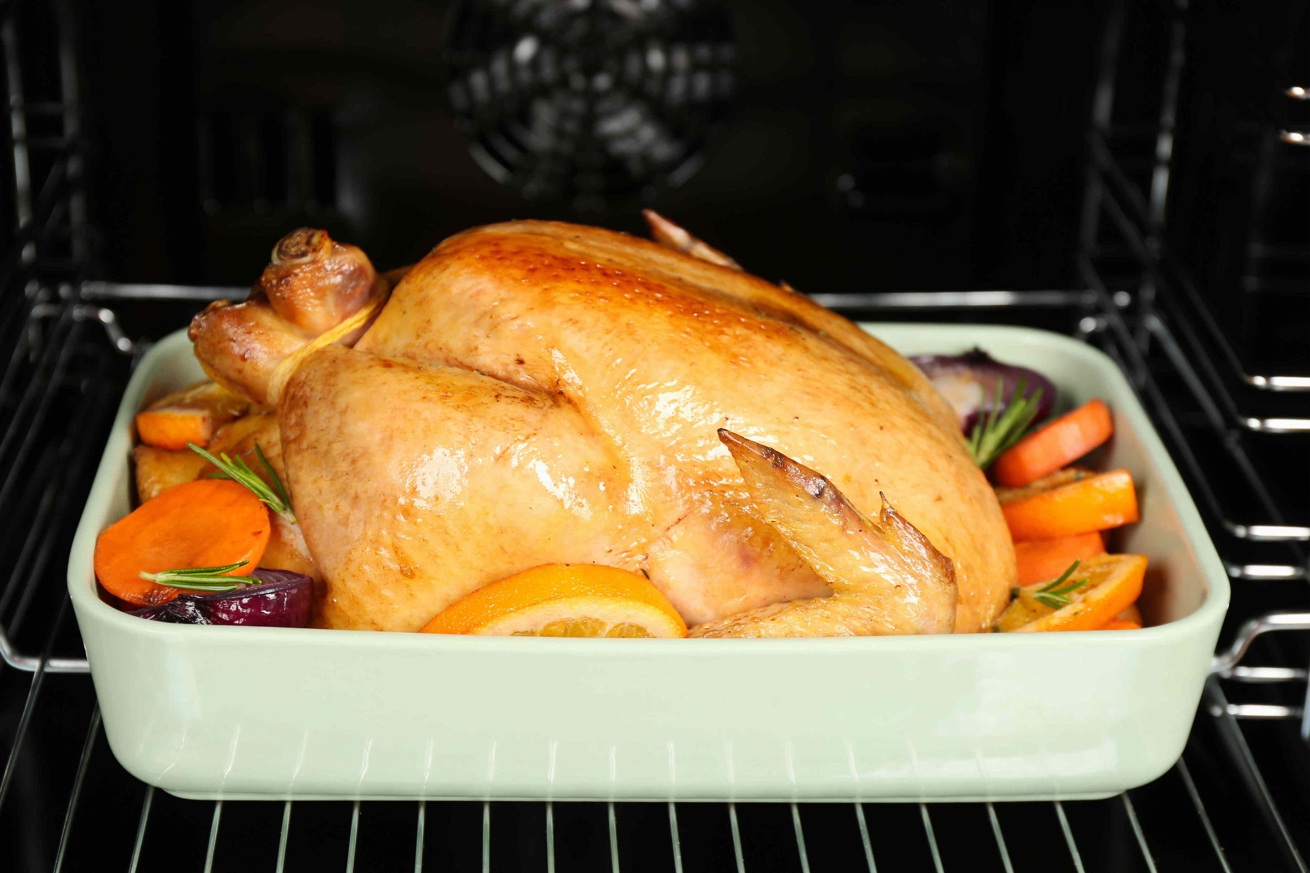 How long to cook a whole chicken in the oven—and how to know when it’s done