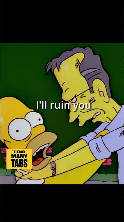 George H W Bush attacks The Simpsons