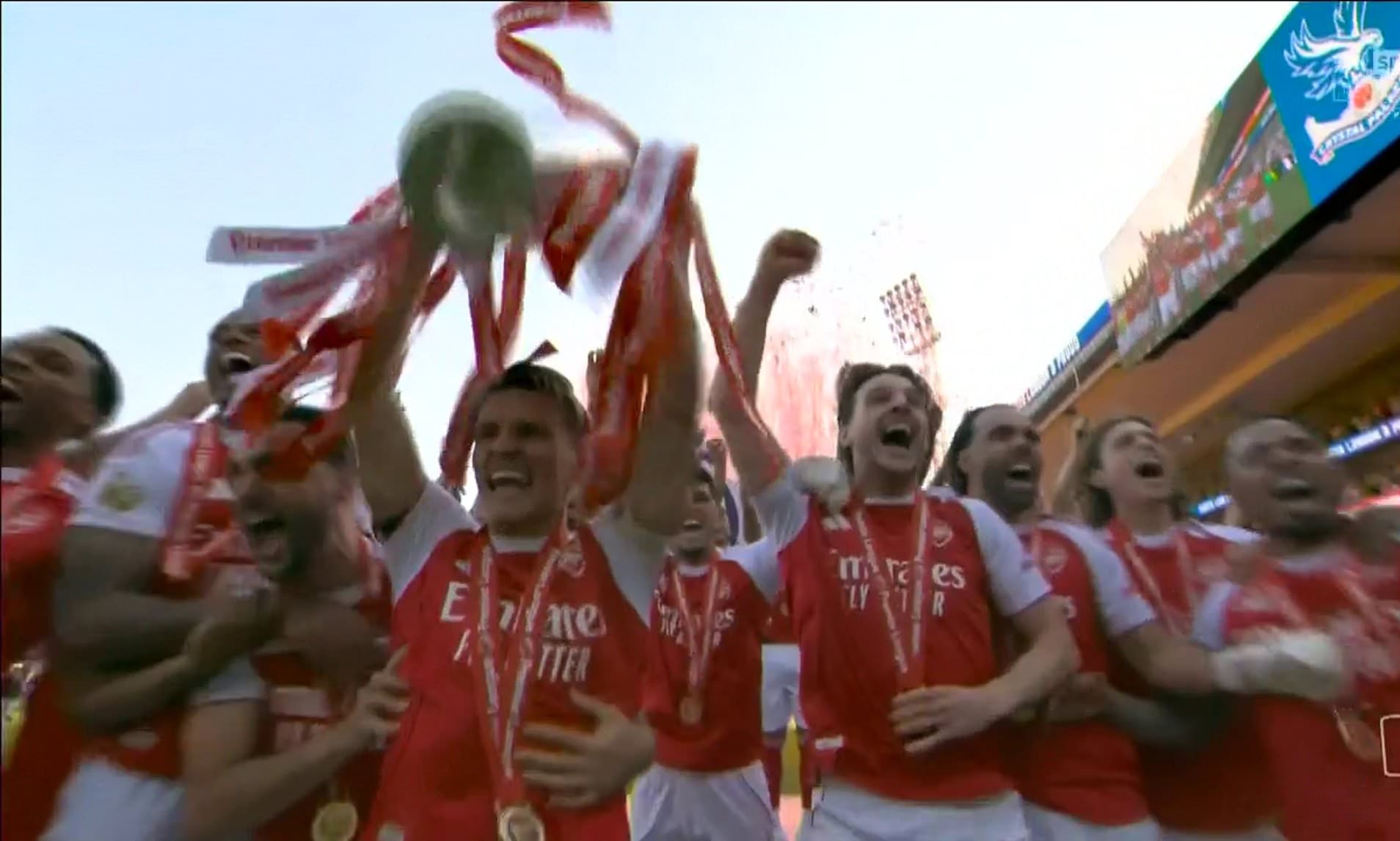 A coronation at the Palace! Arsenal lift the Premier League trophy