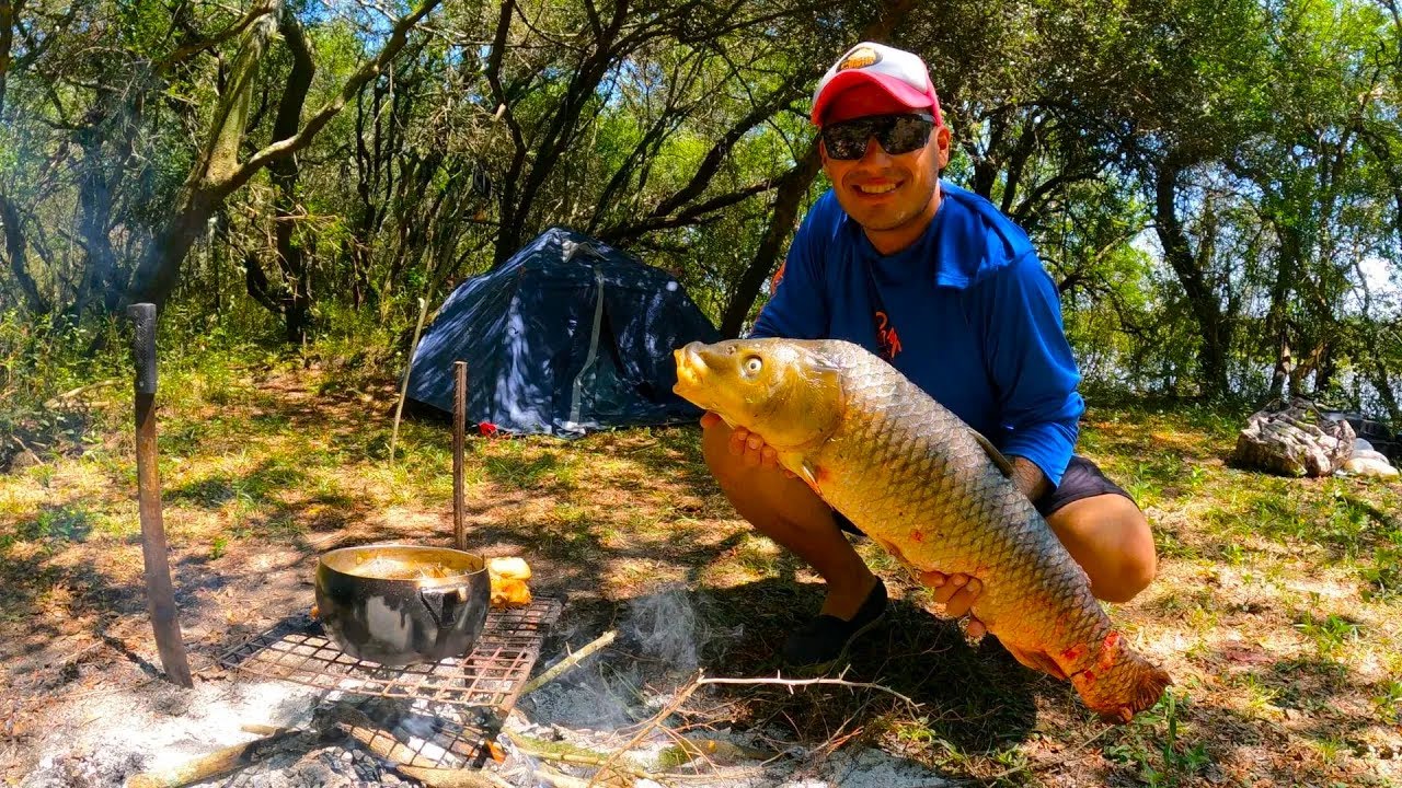 Campamento en laguna con pesca de bagres y carpa