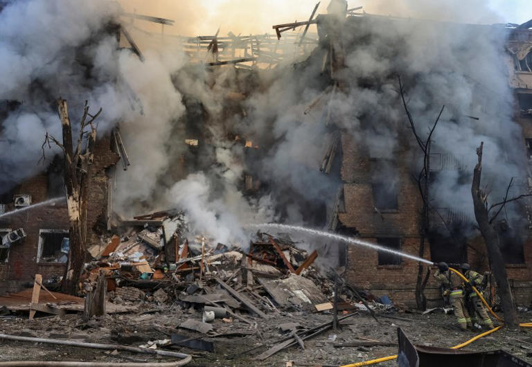 Russian attacks on Ukraine’s Kyiv kill at least four people