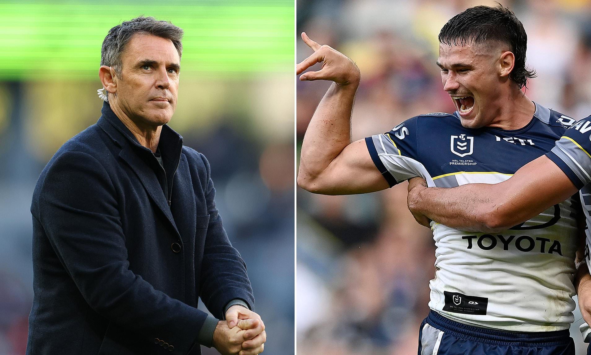 See the moment footy legend Brad Fittler calls NRL star 'molester' on ...