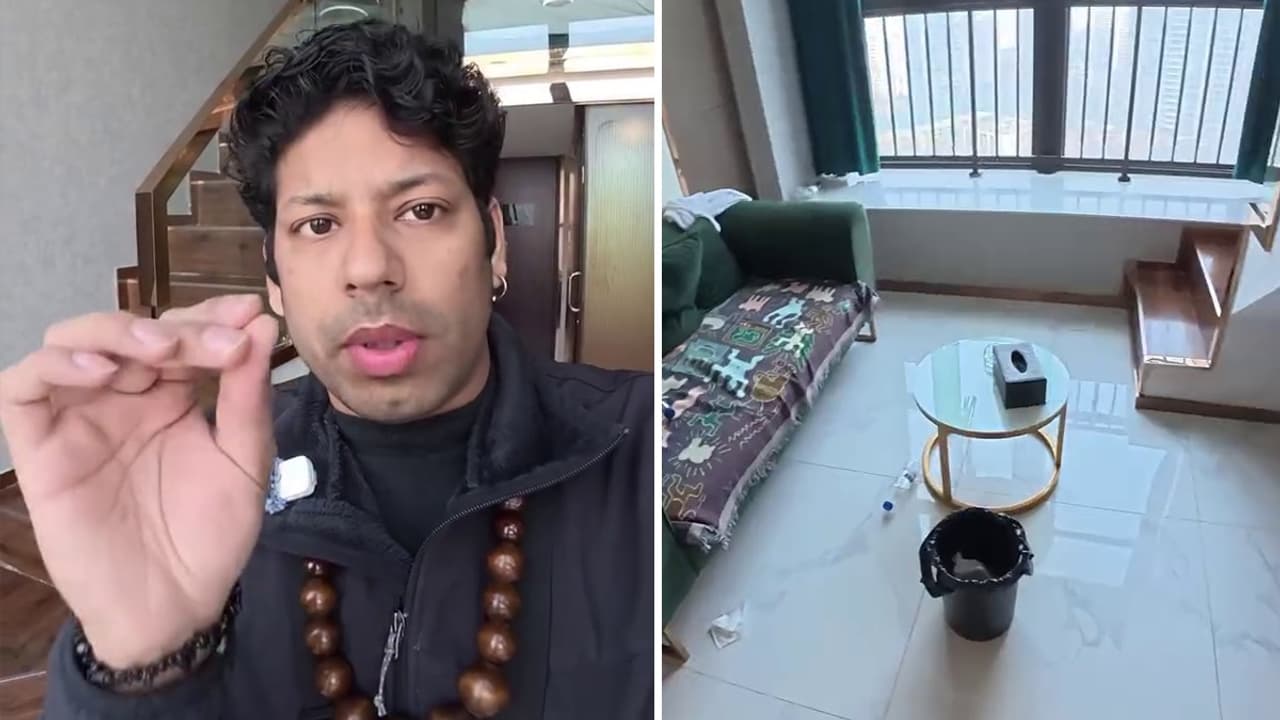 TV, projector, loft bed and more: Indian vlogger finds ₹1,100 duplex ...
