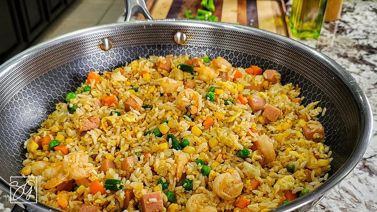 This shrimp and crab fried rice looks too good to share