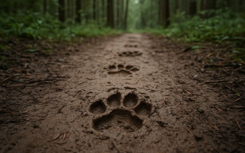 Signs an animal has been following you on the trail