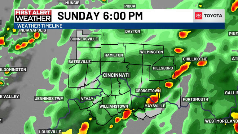 First Alert Weather Day: Widespread rain, storms expected Sunday