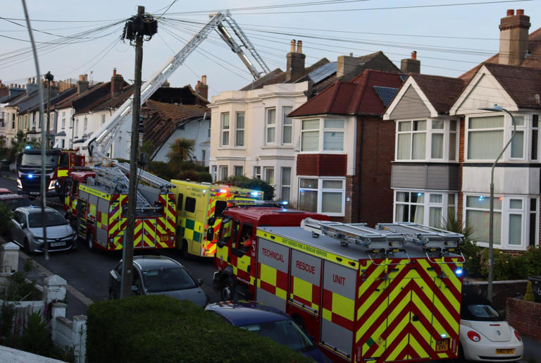 Roof collapses at Hastings house - In pictures