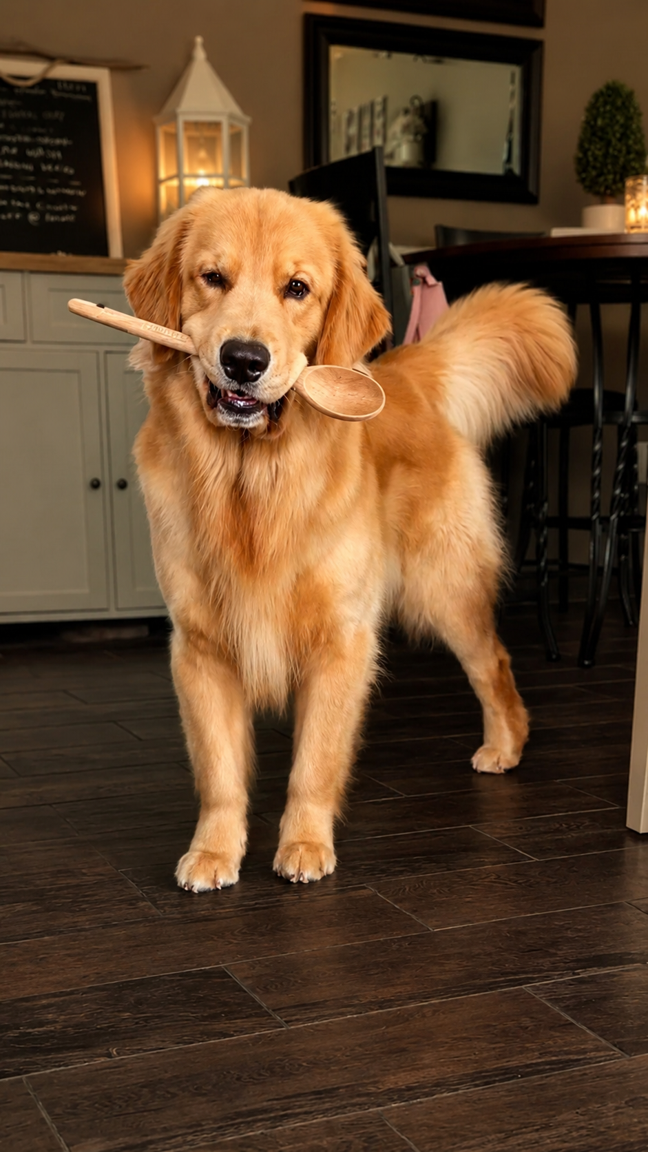 My dog thinks he can cook