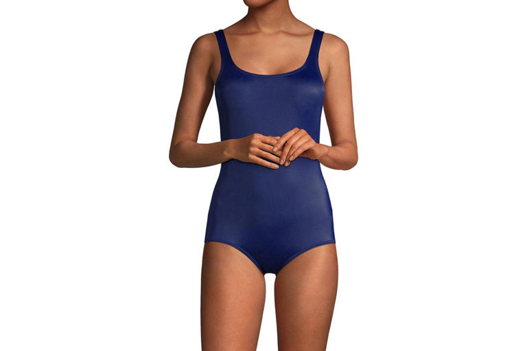 This one-piece swimsuit with a built-in bra offers 'plenty of coverage ...