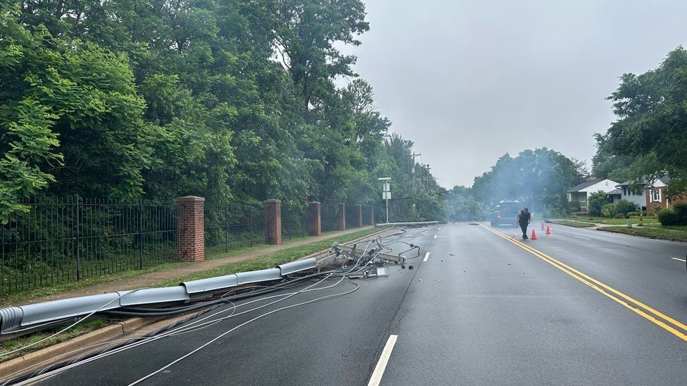 Downed power lines shut down N Quaker Lane in Alexandria, outages reported