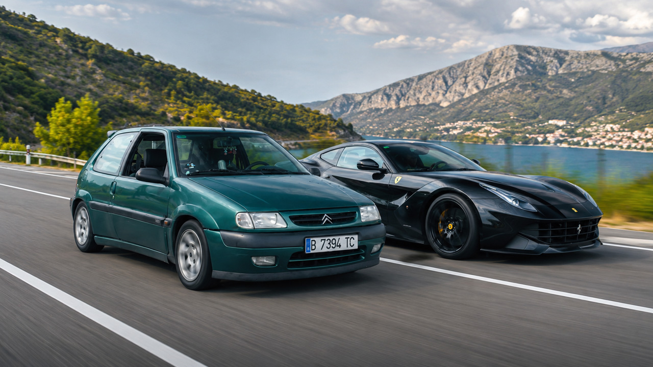 Cheap Citroen Challenges Ferrari F12 On A European Roadtrip