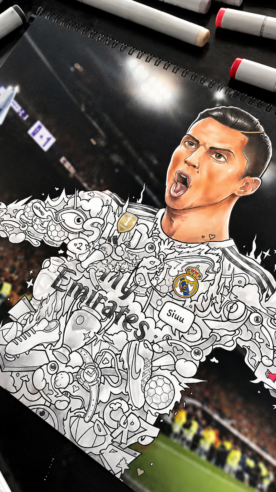 Cristiano Ronaldo reimagined in my art style