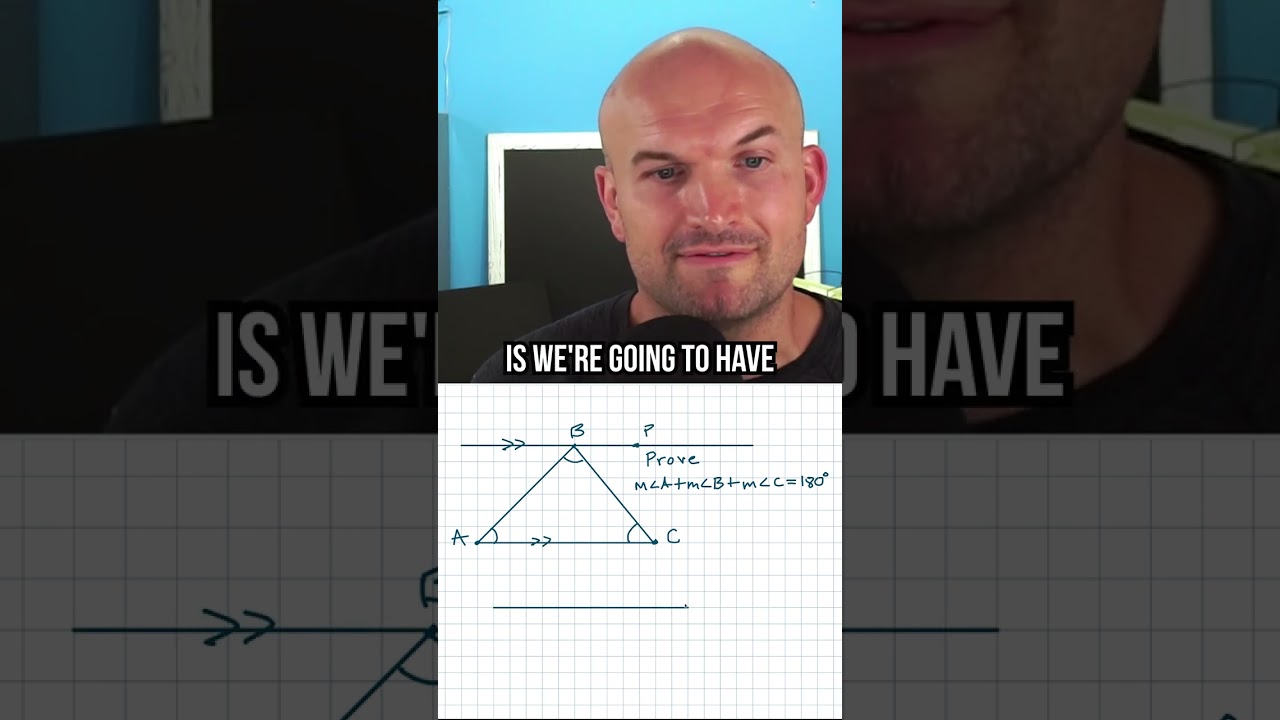 How to actually prove triangle angles equal 180 #geometry #mathproof