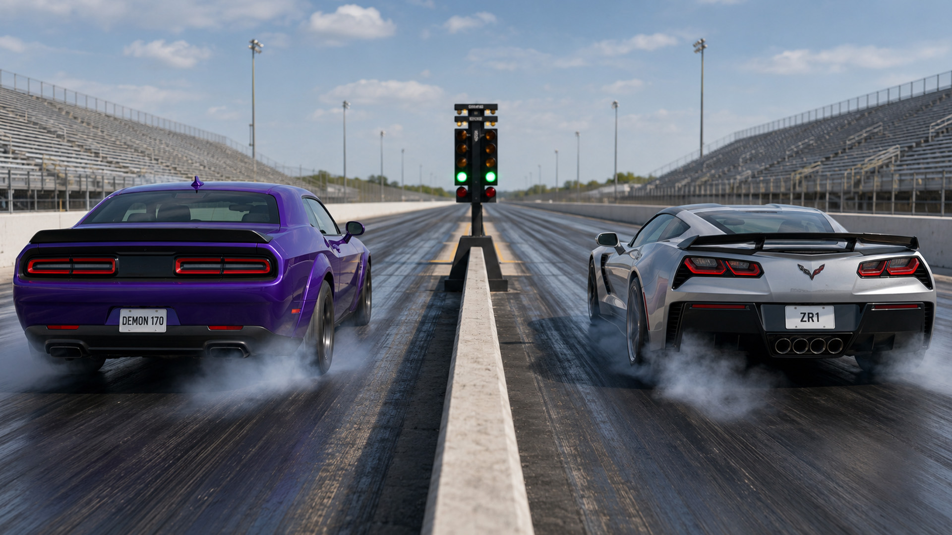 Dodge Demon 170 takes on Chevrolet Corvette ZR1 drag race