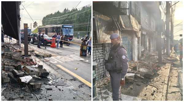 Três pessoas ficam feridas após marquise desabar sobre ponto de ônibus ...