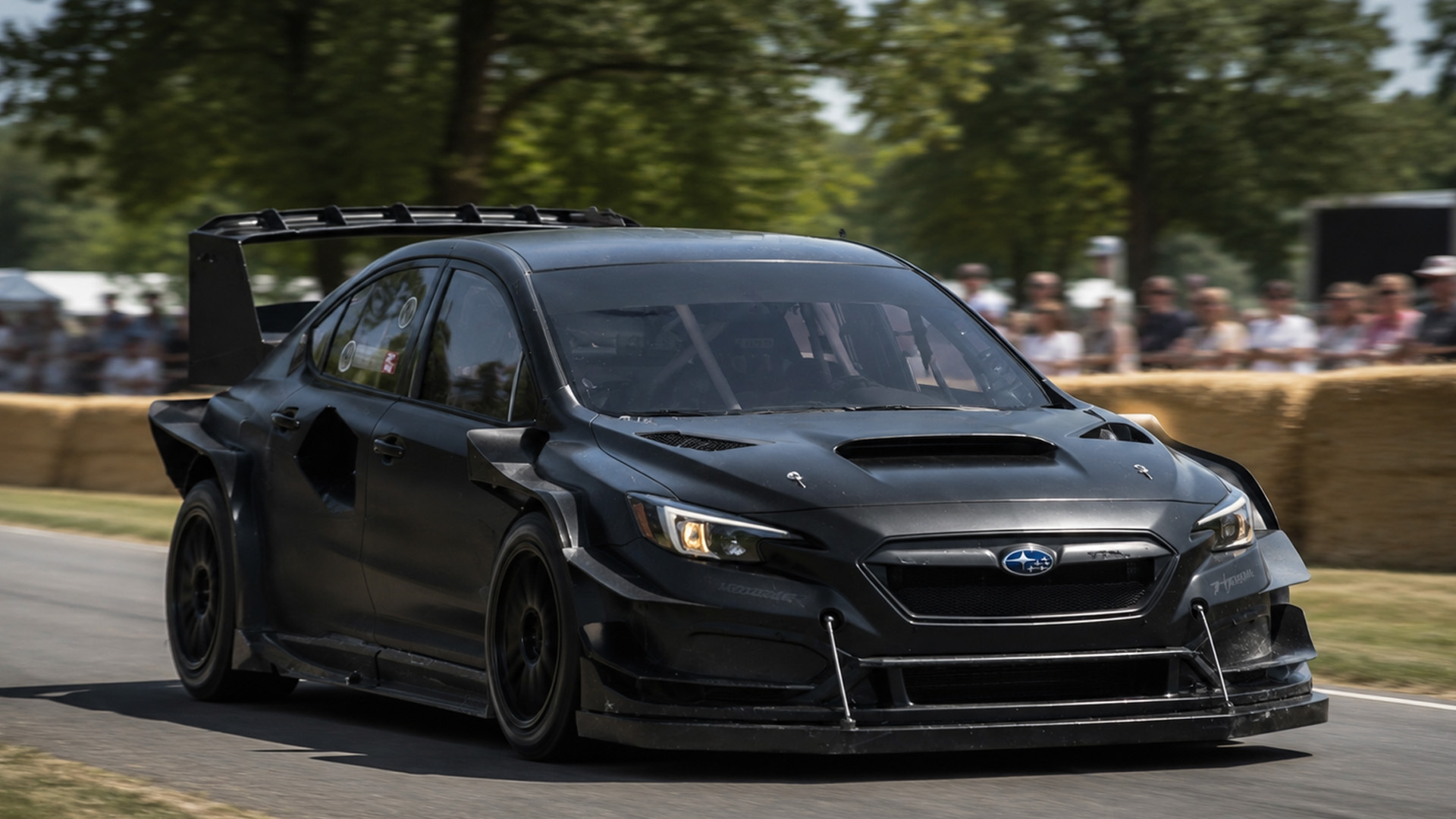 This Subaru looks seriously ready for racing on the track