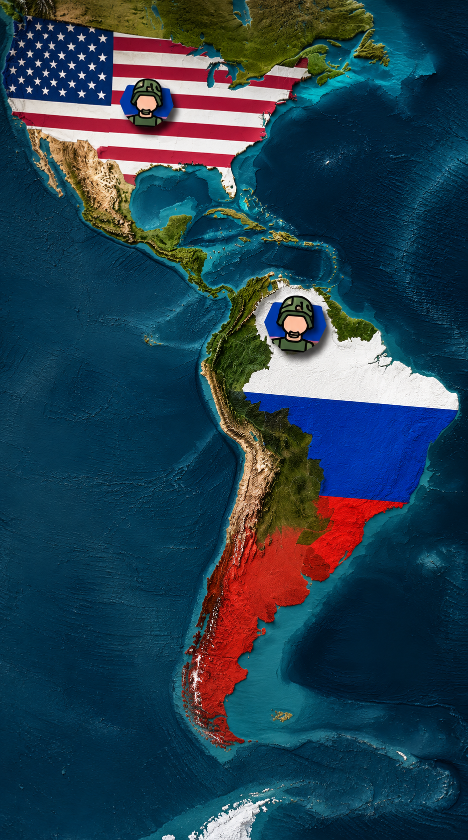 If Russia and Brazil swapped places on the map