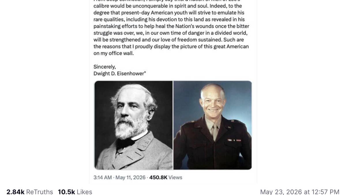 Trump reposts praise of Confederate general as model for American youth