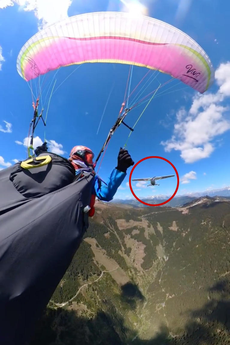 Paraglider fights for her life after being clipped by plane in heart ...