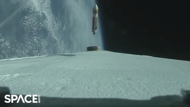 Delta IV Heavy's final launch rocket cam footage