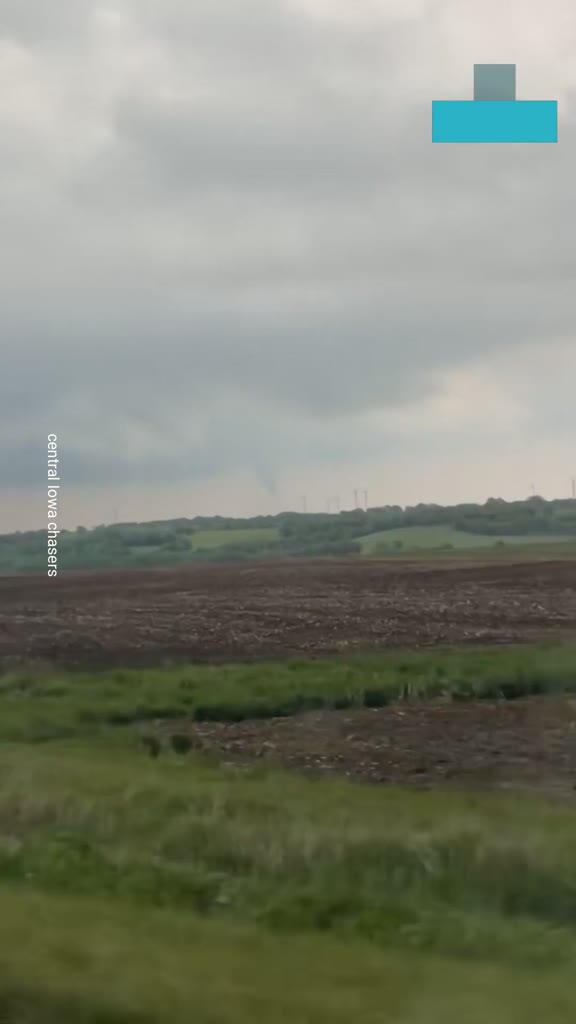 Tornado spotted rising over hill in Kansas, USA