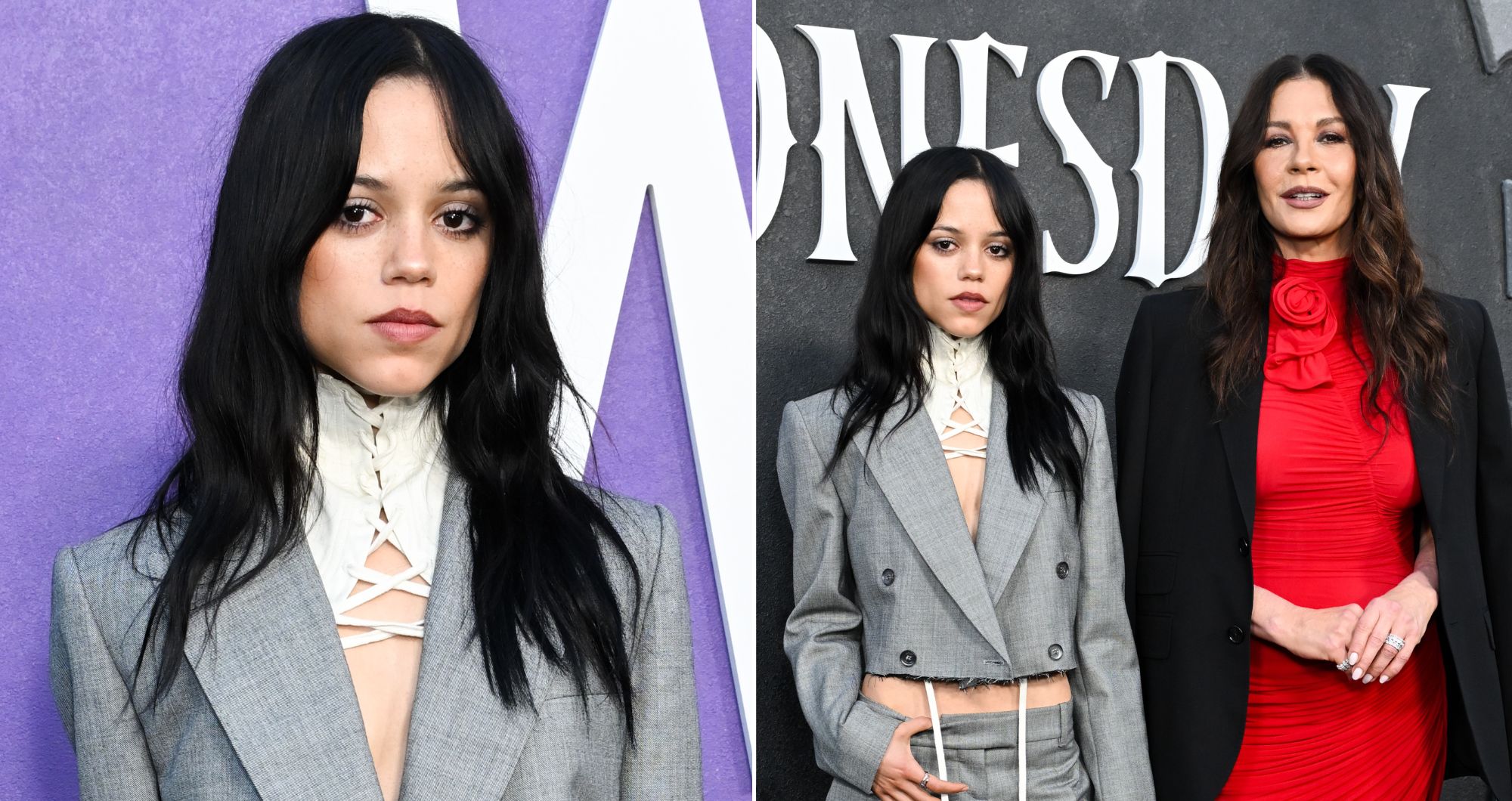 Jenna Ortega's McQueen suit brings gothic edge to "Wednesday" FYSEE