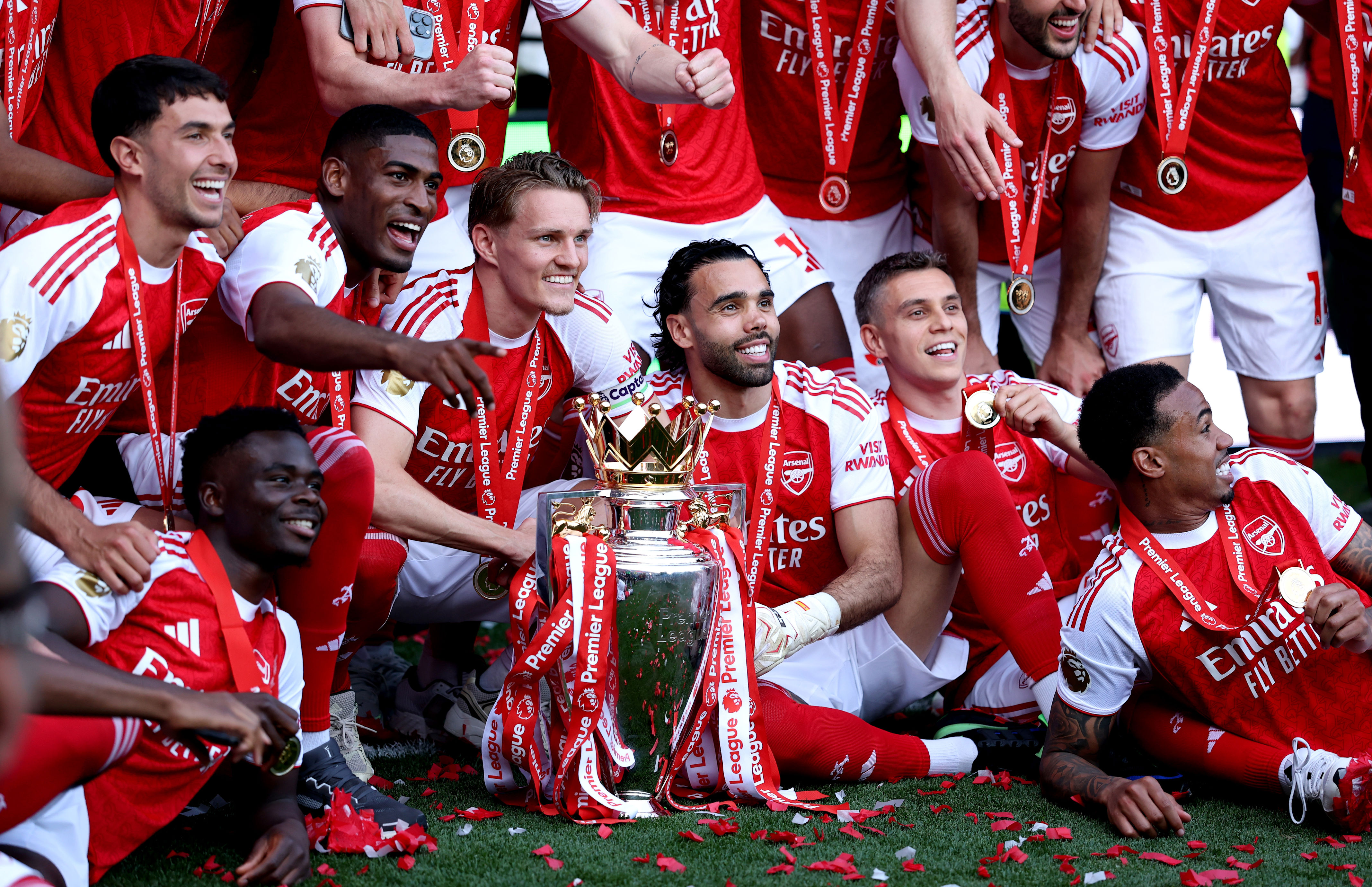 Arsenal lift Premier League trophy for first time in 22 years