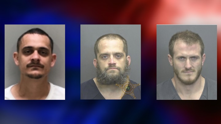 Three men arrested after string of burglaries across Vanderburgh County