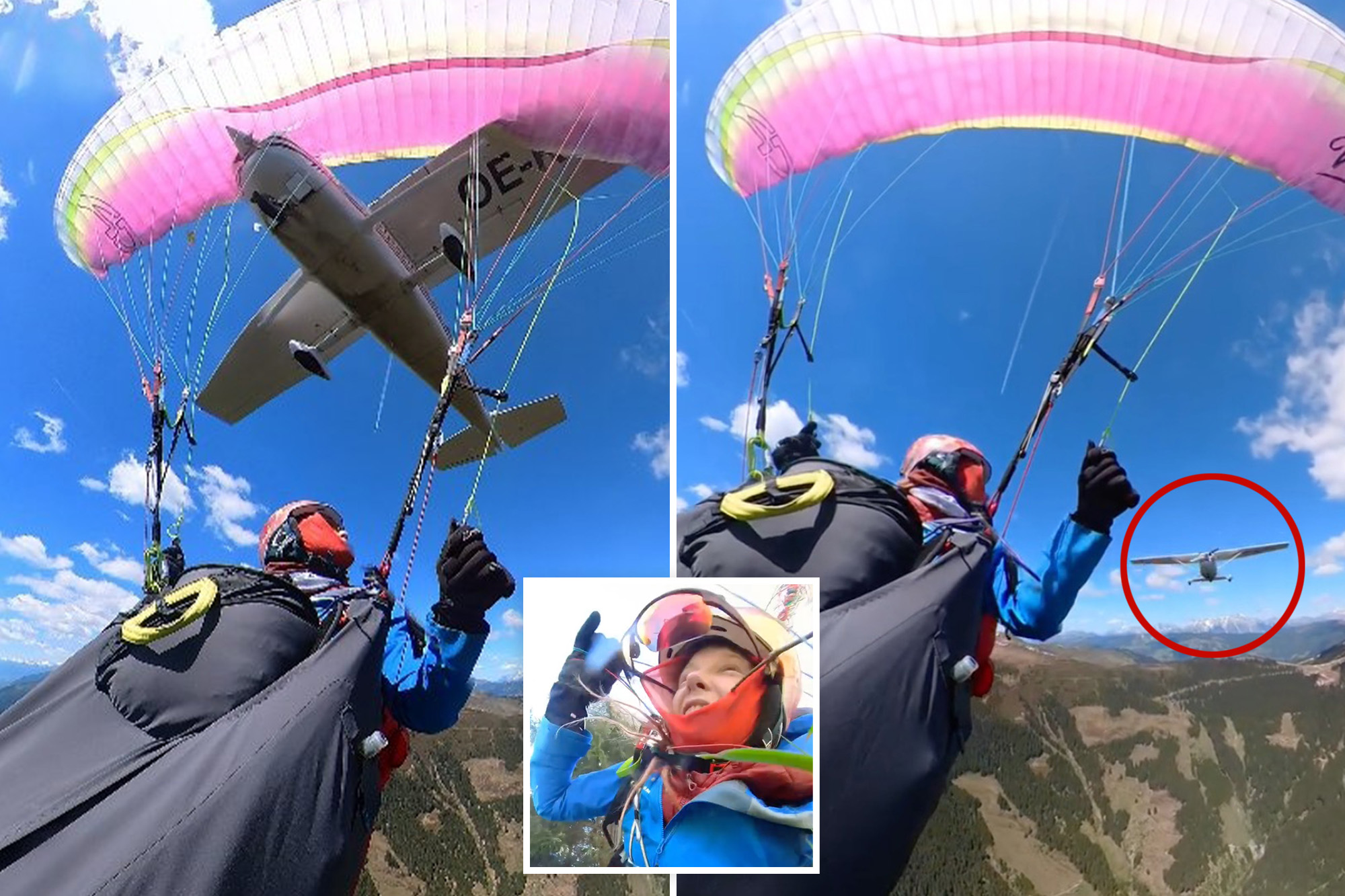 Paraglider fights for her life after being clipped by plane in heart ...