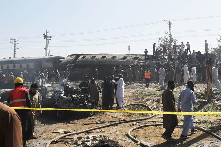 At least 14 people killed in bombing attack near moving passenger train
