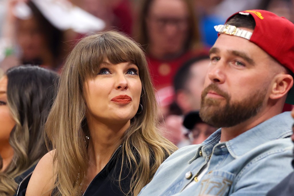 Travis Kelce speaks on date night with Taylor Swift at NBA playoff game