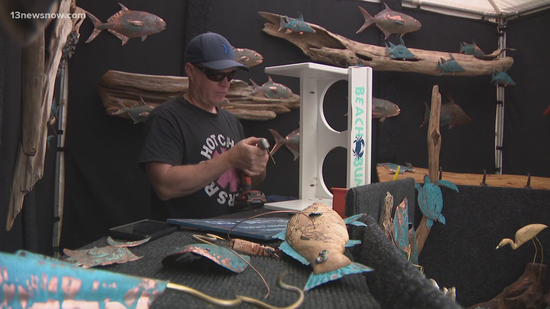 Surf art expo continues Monday at Virginia Beach Oceanfront