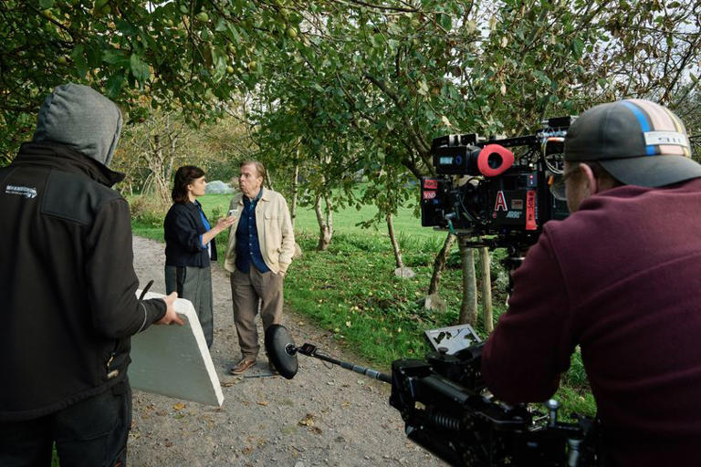 On the set of the BBC's Death Valley with Timothy Spall